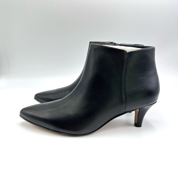 Clarks | Shoes | Clarks Womens Linvale Sea Black Leather Kitten Heel ...